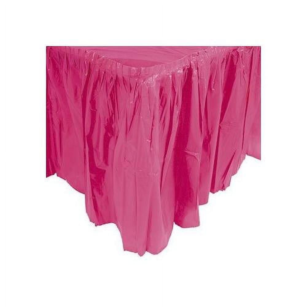 Hot Pink Plastic Tableskirt - Party Supplies - 1 Piece - Walmart.com