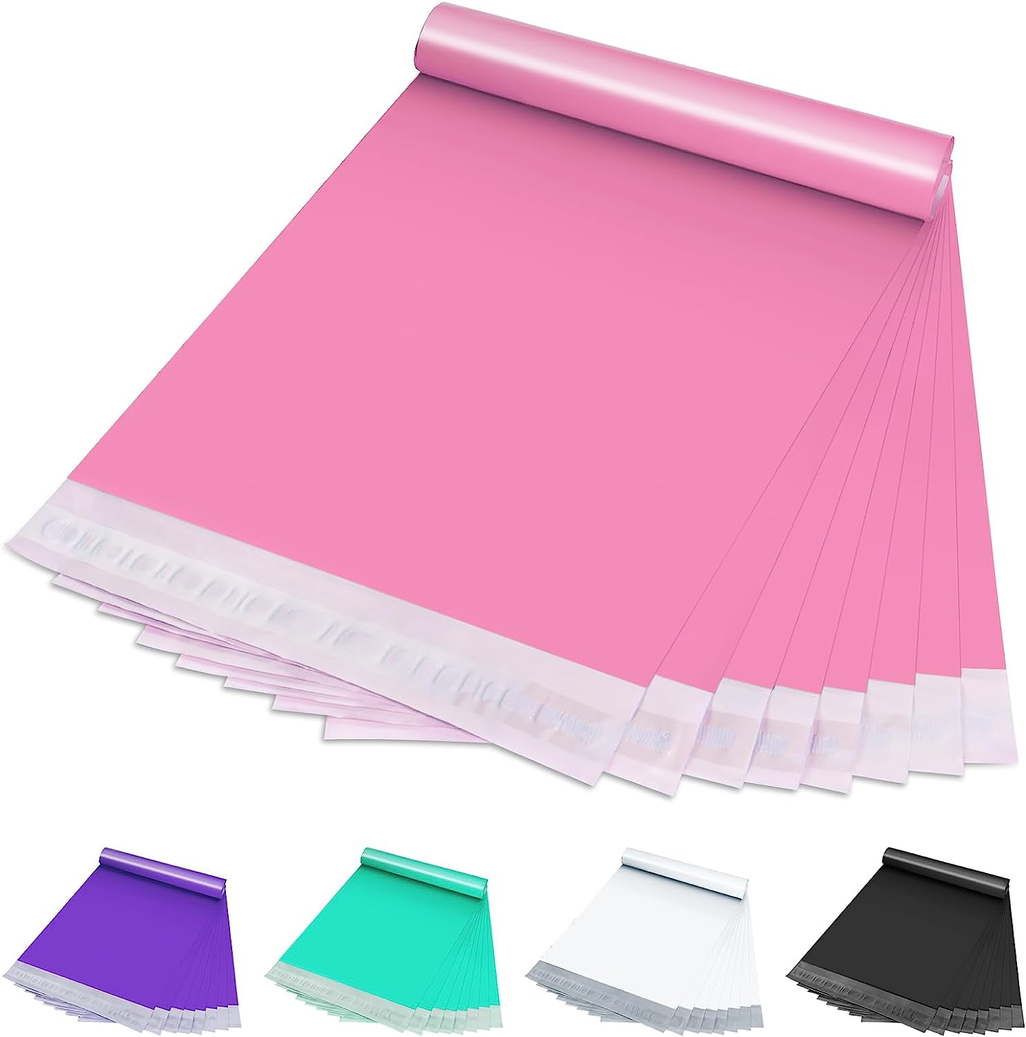 "Walmart Hot Pink Plastic Postal Poly Mailers 14.5"" x 19"", 100 Pcs for Small Business, Self ...
