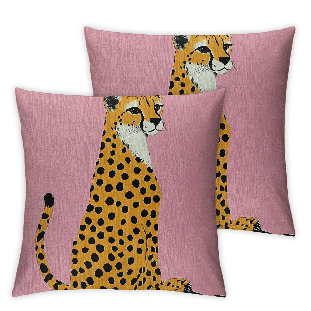 Hot Pink Preppy Cheetah Pillow Covers Preppy Room Decor Teen Girls ...