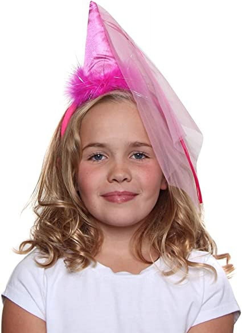Hot Pink Princess Cone Hat Headband - Walmart.com