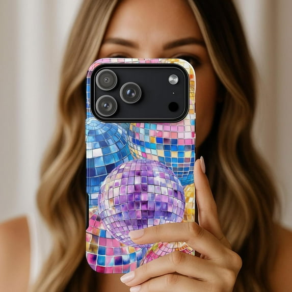 Hot Pink Purple Disco Mosaic Social Club Case for iPhone 17 through 11 ...