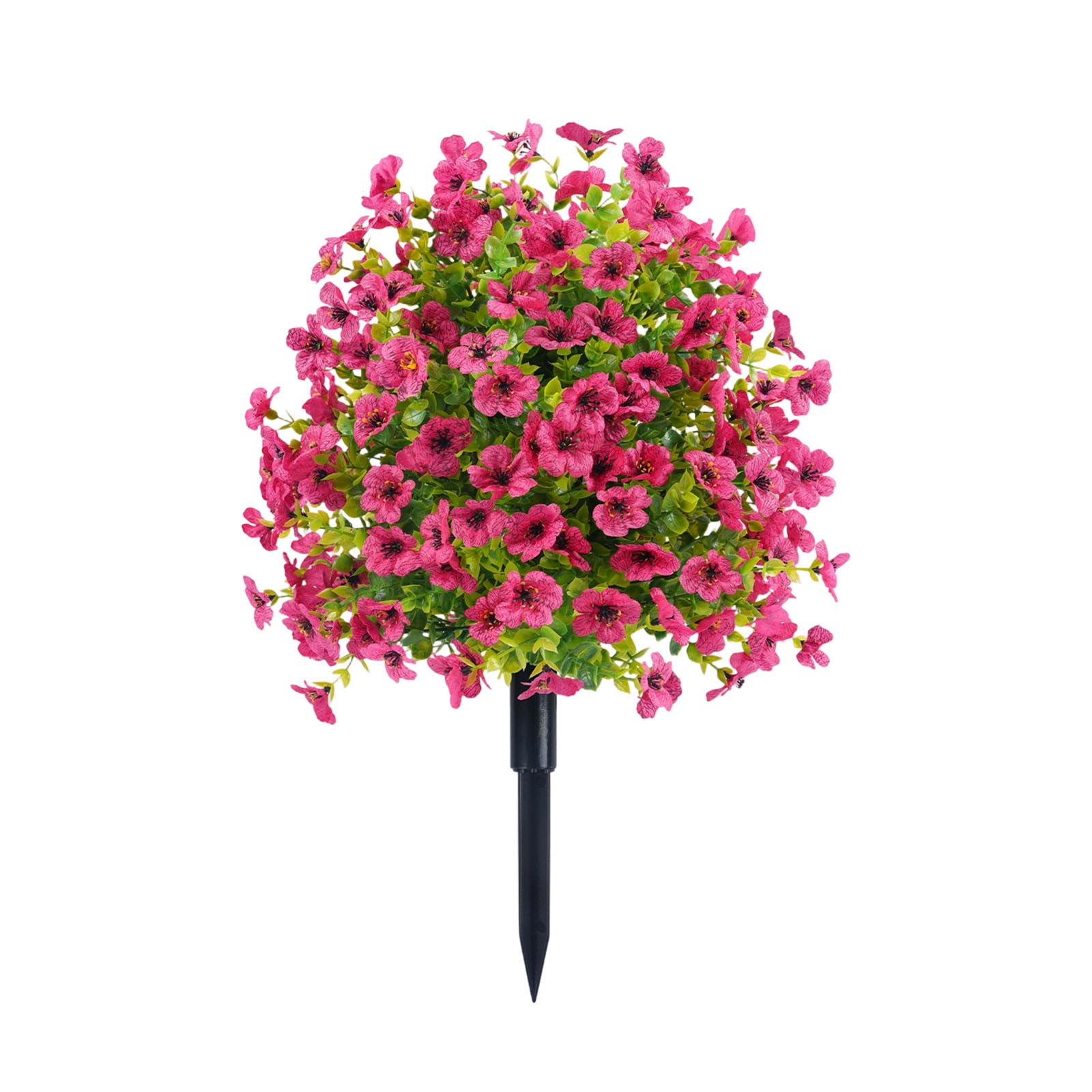 Hot Pink Rose Red Garden Bonsai Yugari Artificial Flower Peg Decoration ...