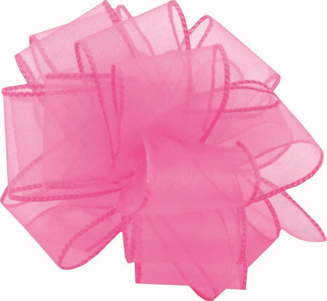 Hot Pink Spring Sheer Wired Ribbon - Walmart.com
