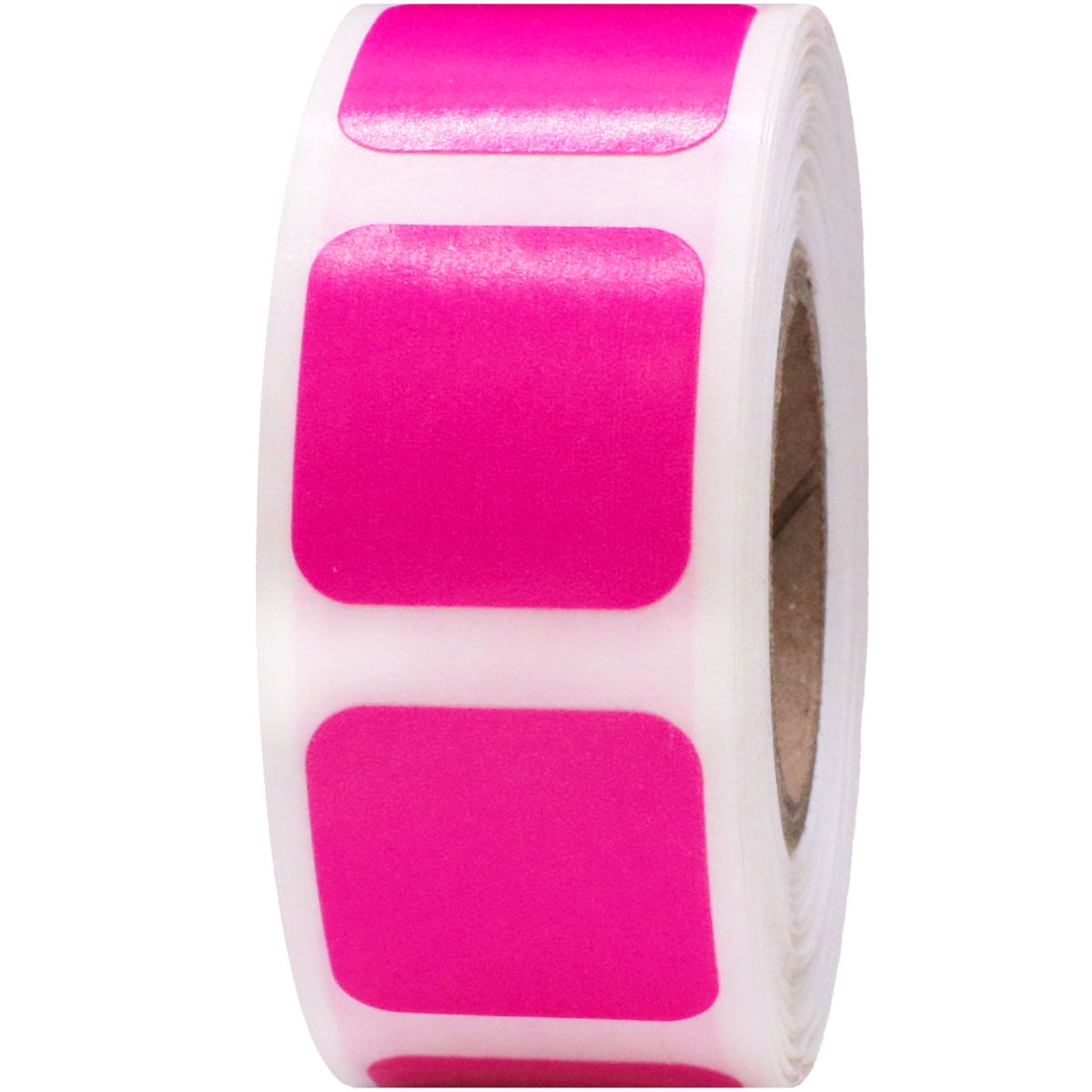 Hot Pink Square Stickers | 0.75" Inch Square | 500 Pack - Walmart.com