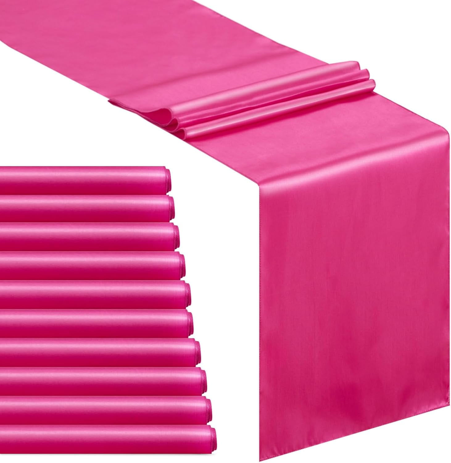 Hot Pink Table Runner Satin Table Runners Wedding Party Table Runners ...