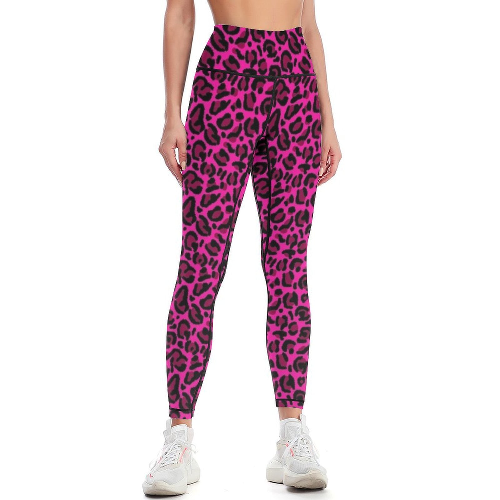 Hot Pink Y2K Aesthetic Leopard Print Leggings for girls legings for ...