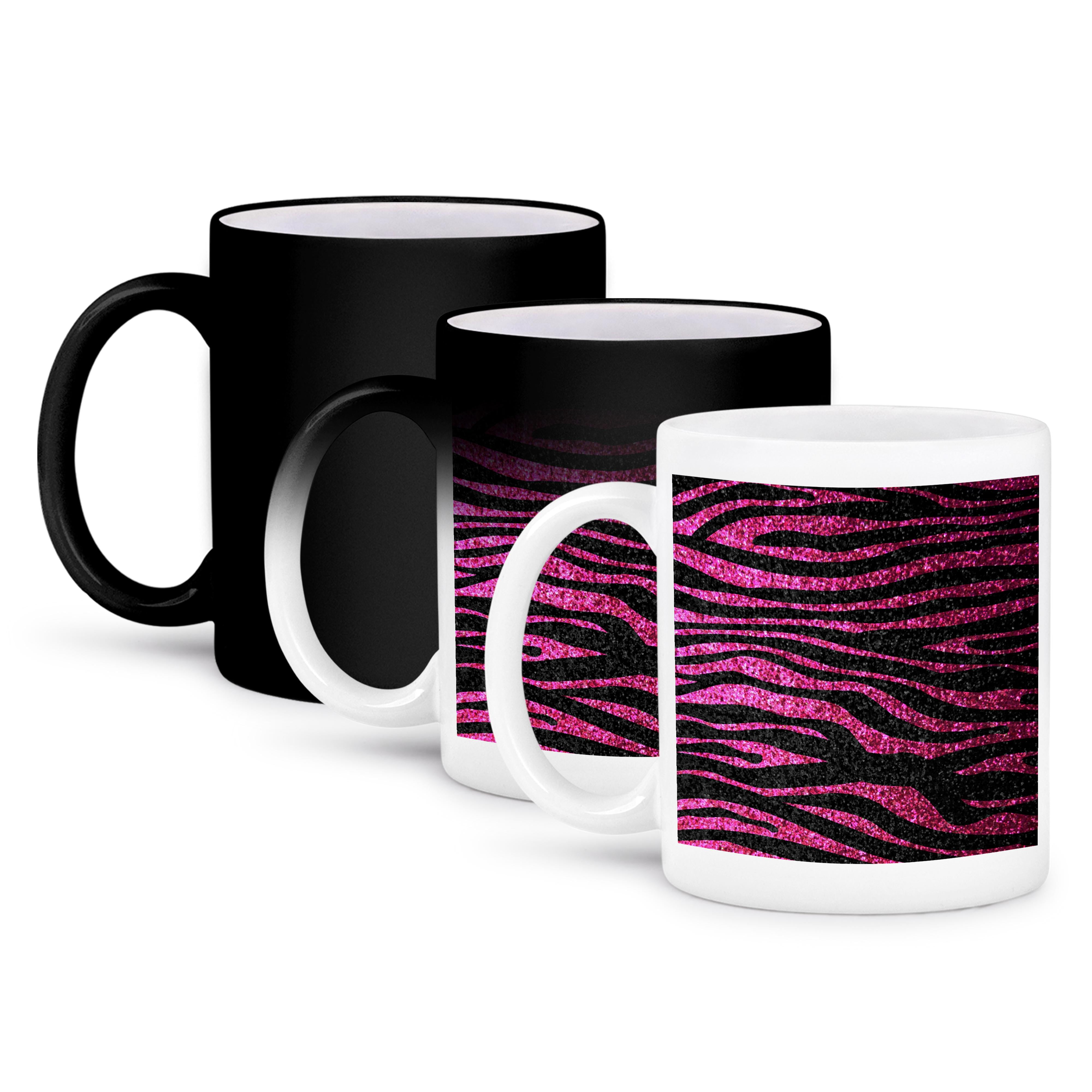 3dRose, Hot Pink and Black Zebra print Faux bling photo Not Actual ...