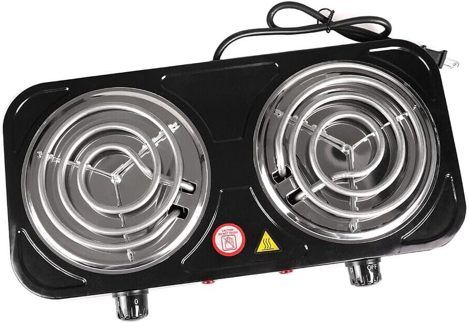 Hot Plate,2000W Double Burner Electric Cooktop,Portable Stove Top ...