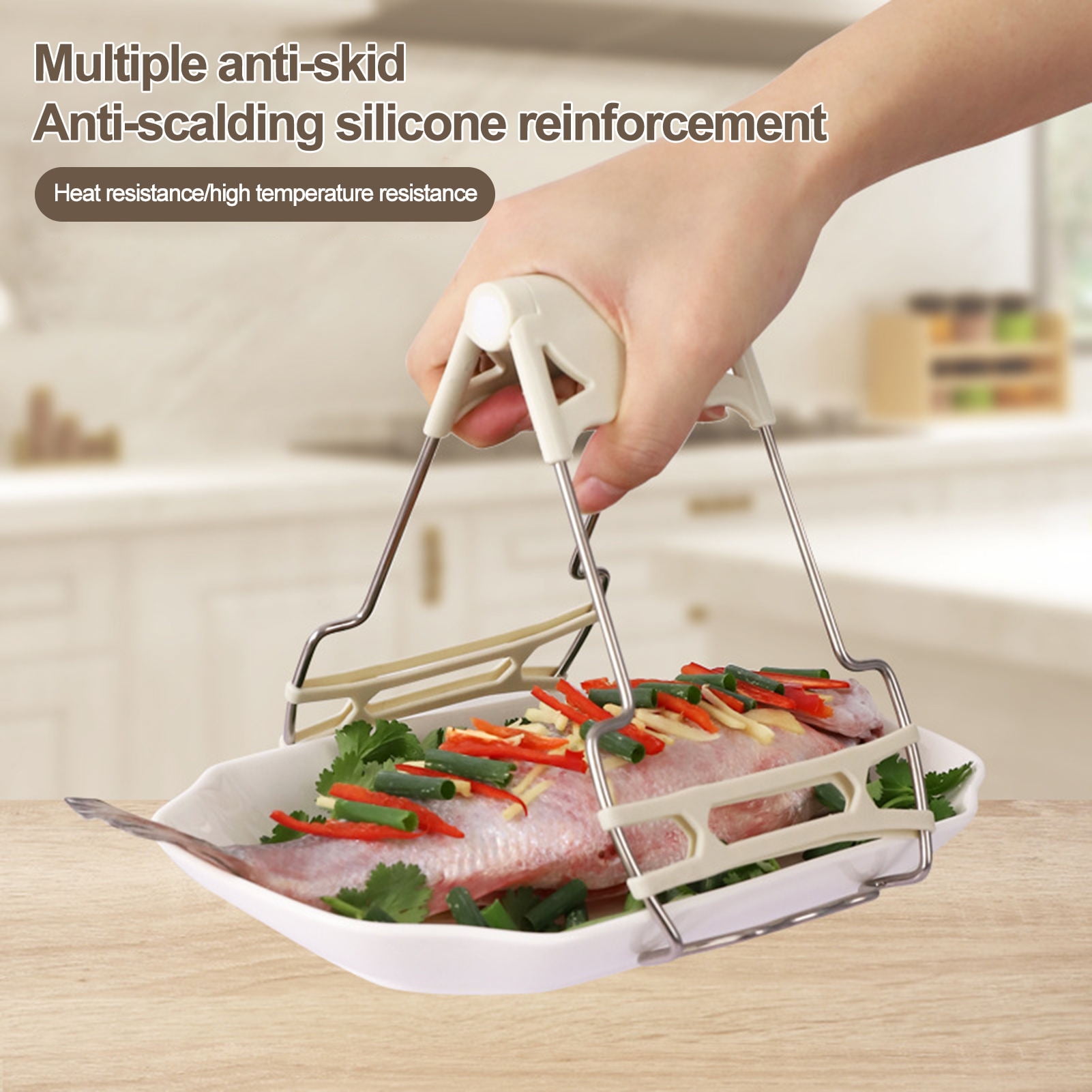 Hot Plate Gripper Anti-Scald Microwave Oven Cooking Tool Home Use ...
