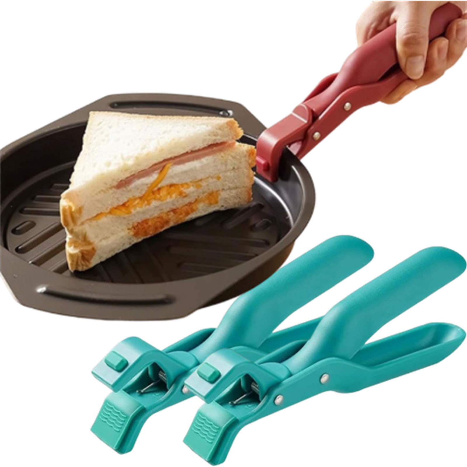 Hot Plate Gripper Tongs, 2Pcs 2026 Upgraded Silicone Anti Scald Plate ...
