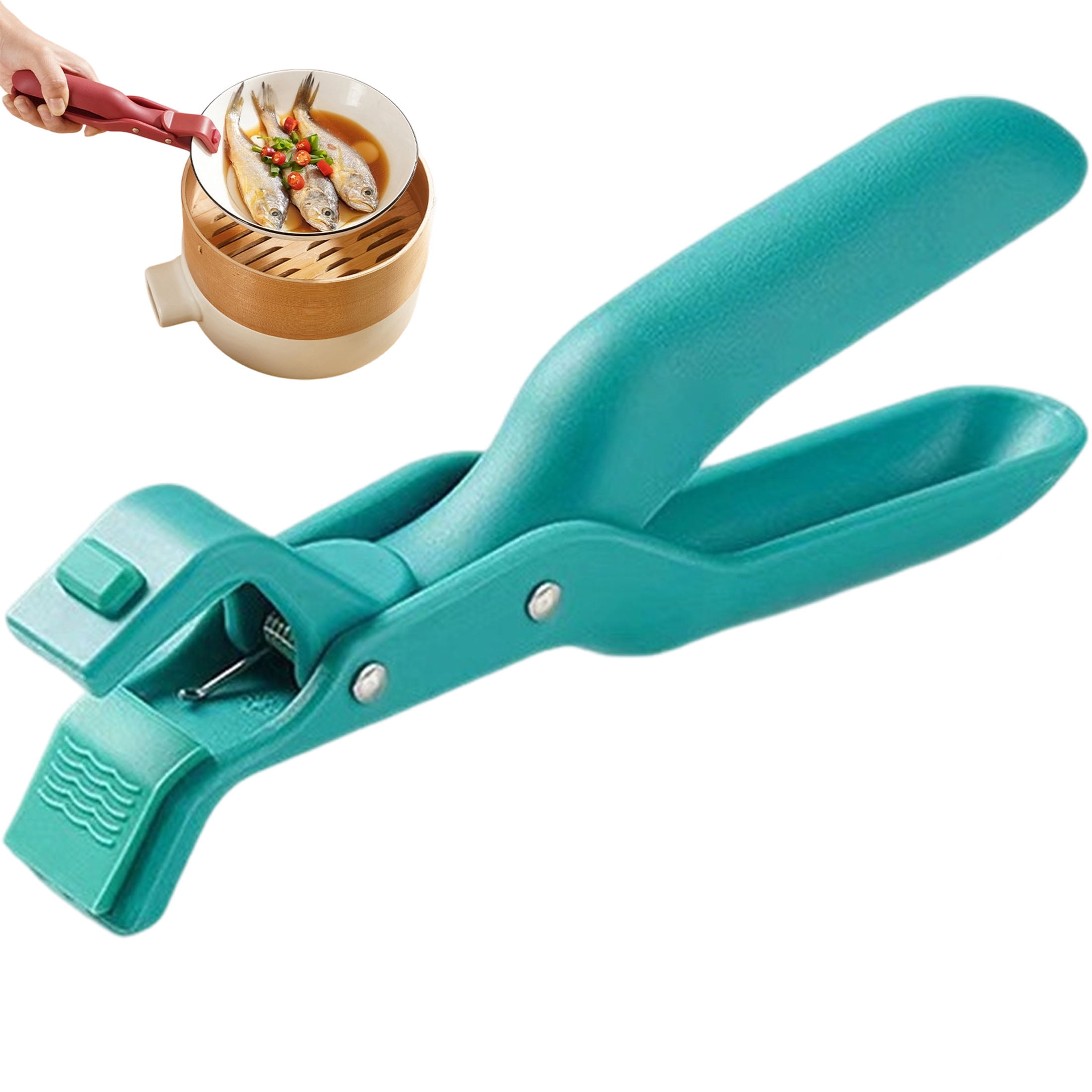 Hot Plate Gripper Tongs - Anti-Scald Silicone Handle Lifters for Bowls ...