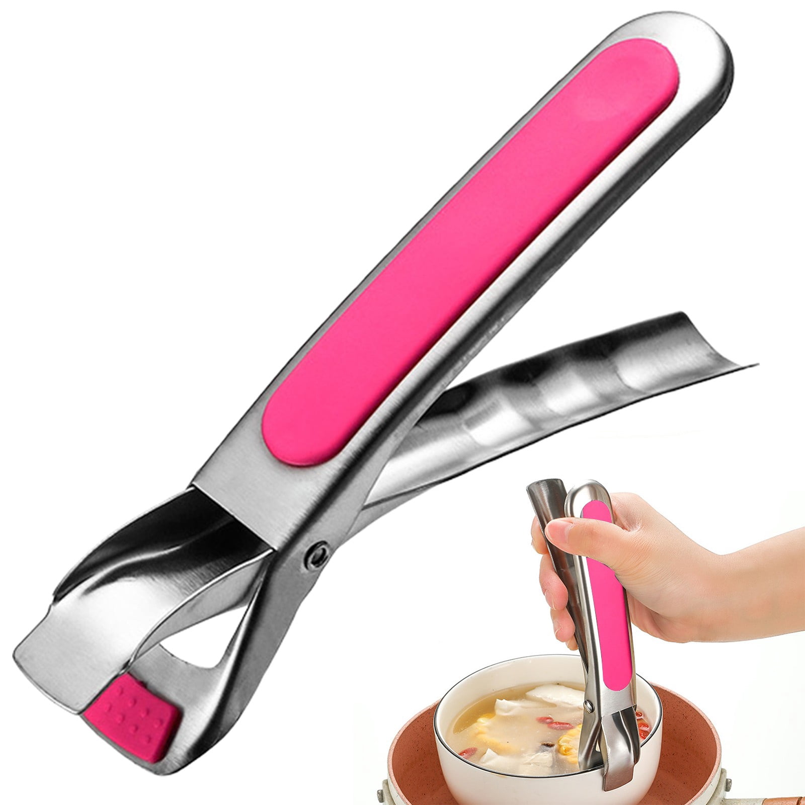 Hot Plate Grippers, Heat Resistant Kitchen Tongs with Silicone Tips ...