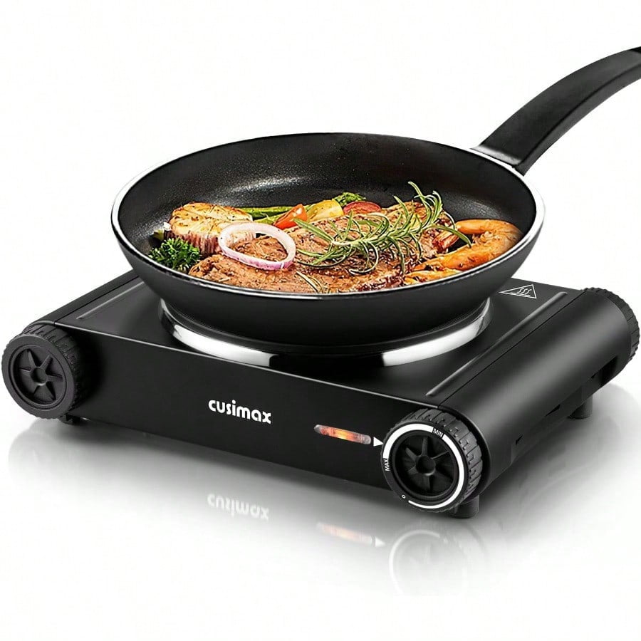 Hot Plate1500W Hot Plate Electric with 7.4″Cast Iron Countertop Single ...
