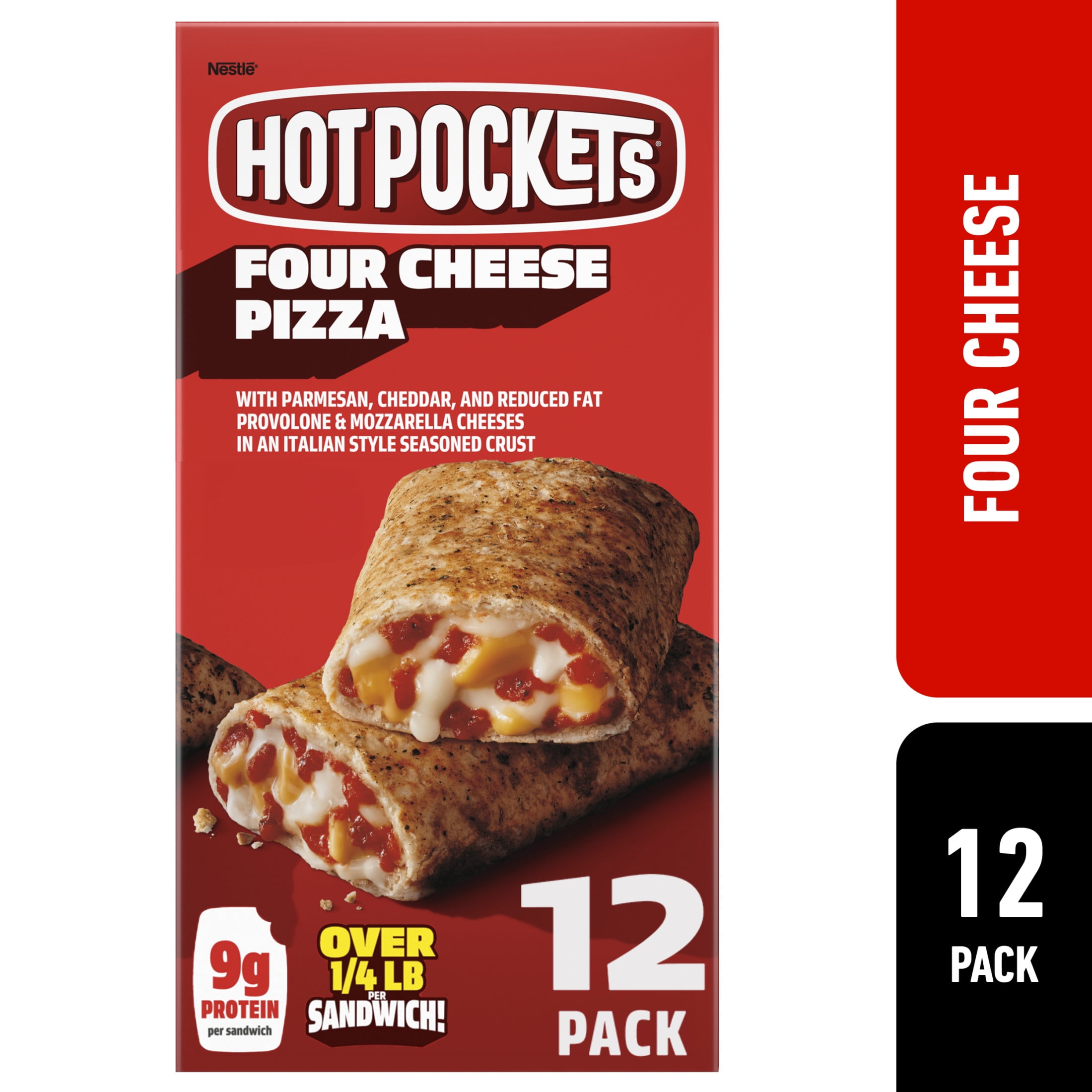 Hot Pockets Four Cheese Pizza, Frozen Snack, 12 Pack 51 oz - Walmart.com