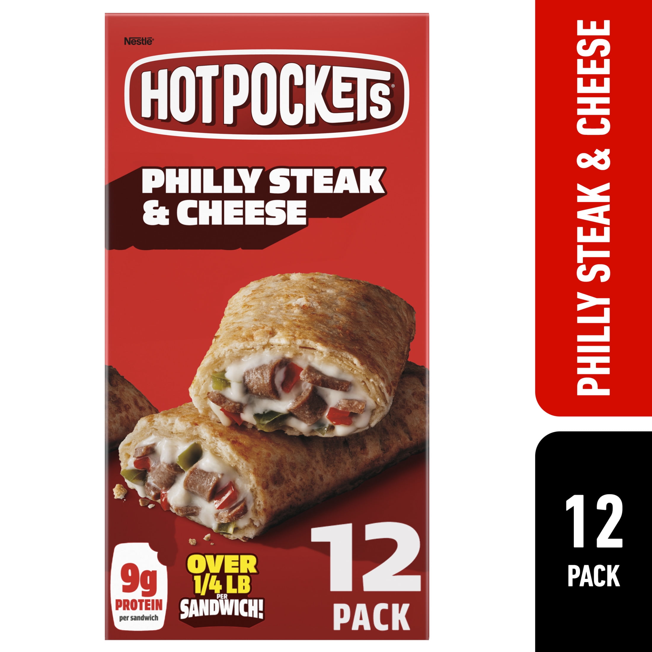 Hot Pockets Philly Steak and Cheese Seasoned Crust Sandwich Snacks 54 ...