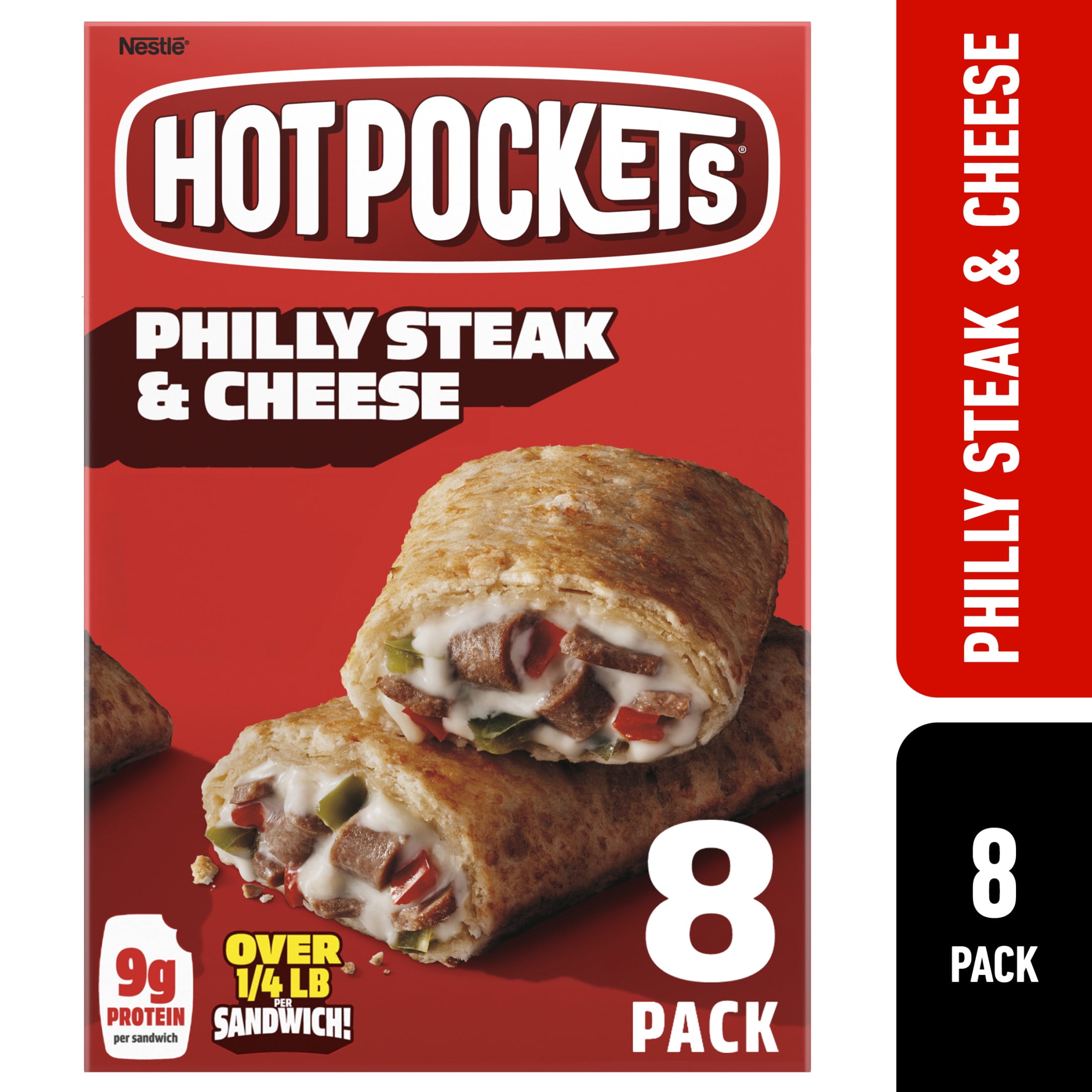 Hot Pockets Philly Steak and Cheese, Frozen Snack, 36 oz, 8 Pack ...