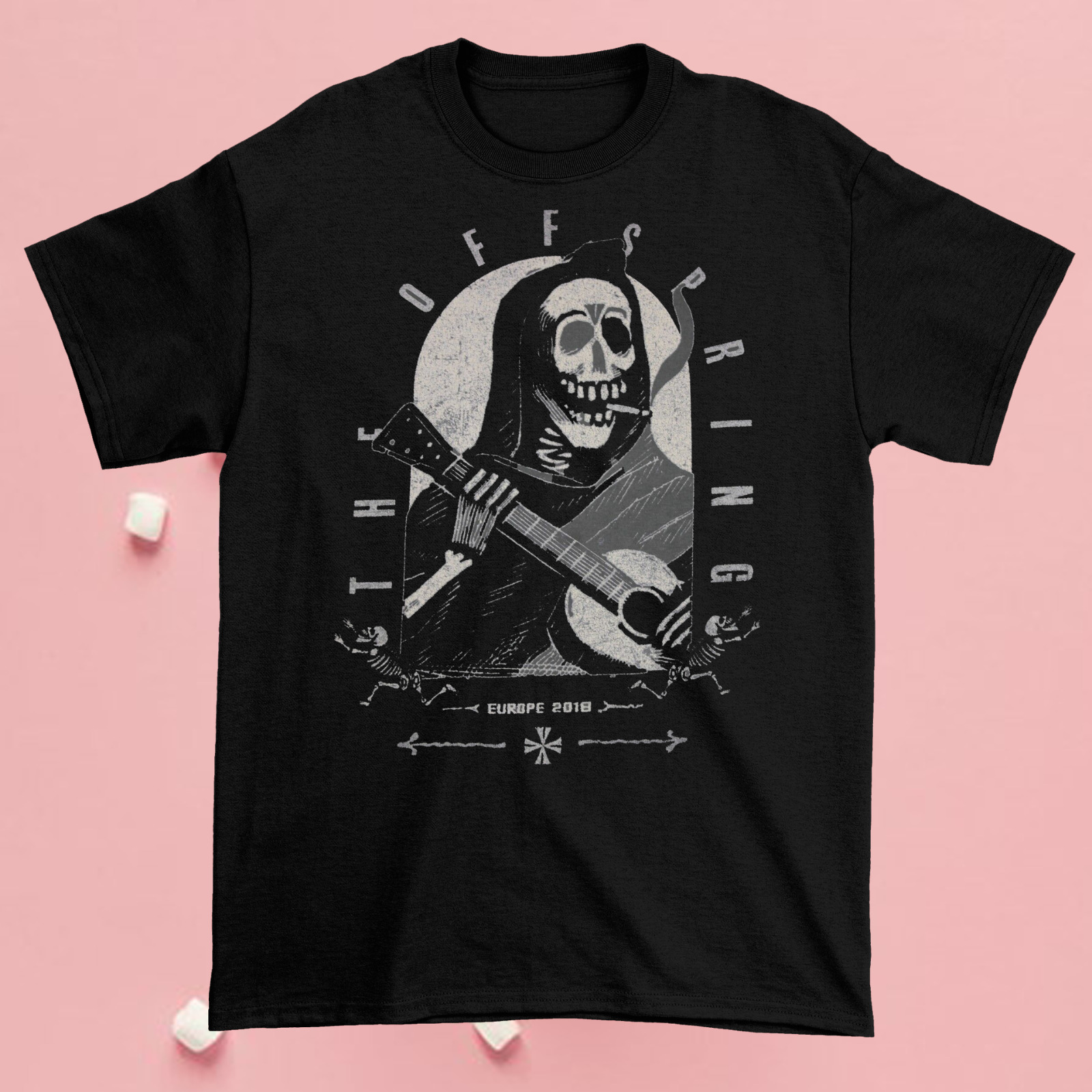 Hot Popular The Offspring Band Black T-Shirt Cotton S-234XL TH328 ...