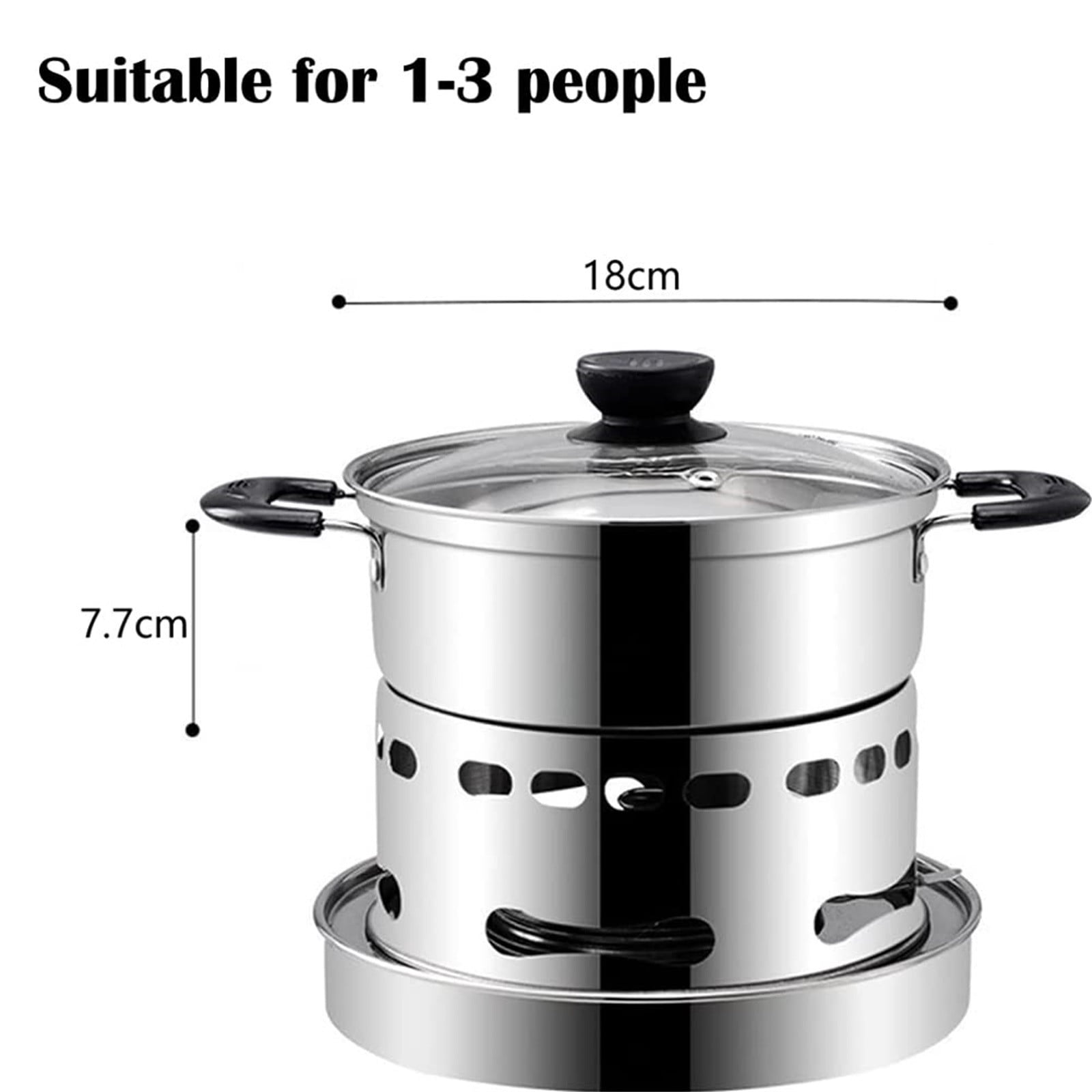Hot Pot Alcohol Stove, Spirit Cooker with Pot, Camping Stoves Set, No ...