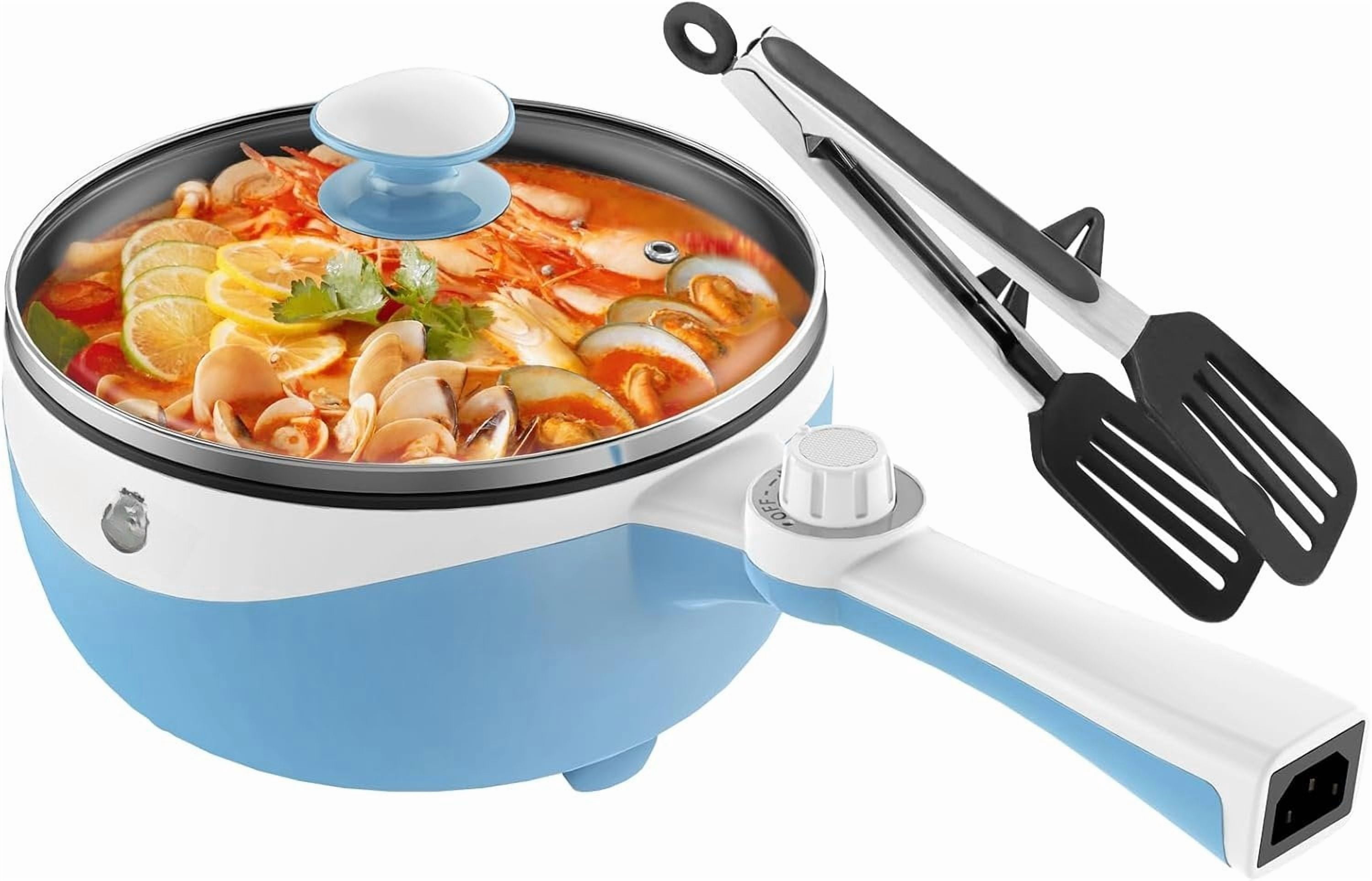 Hot Pot Electric, 1.7L Mini Electric Skillet Portable Nonstick Saute ...