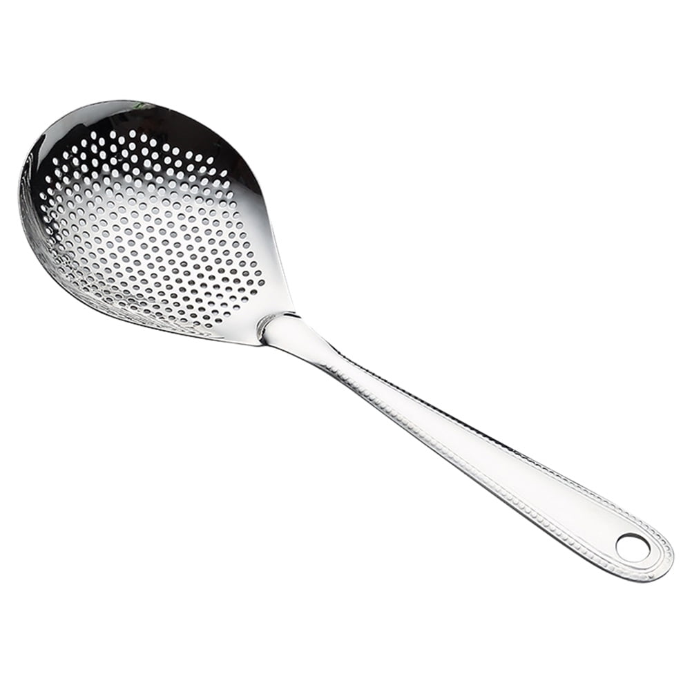 Long Slotted Spoon 1 Set Stainless Steel Pepper Skimmer Strainer Hot ...