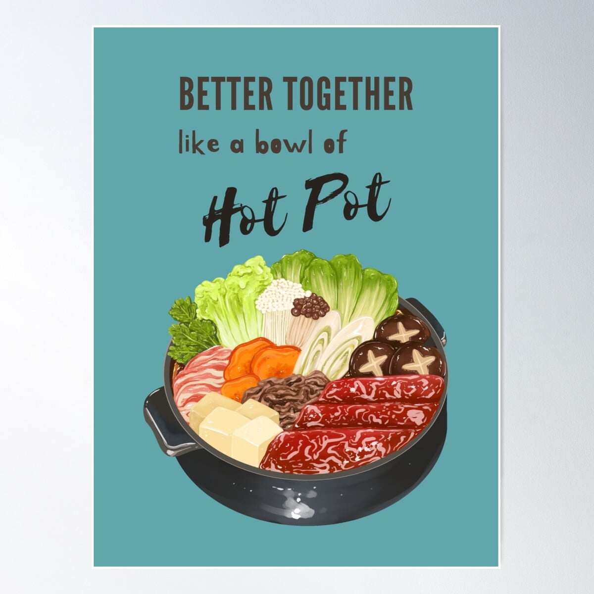 Hot Pot, Hotpot, Sukiyaki, Suki Yaki Poster Wall Art, Modern Wall Decor ...