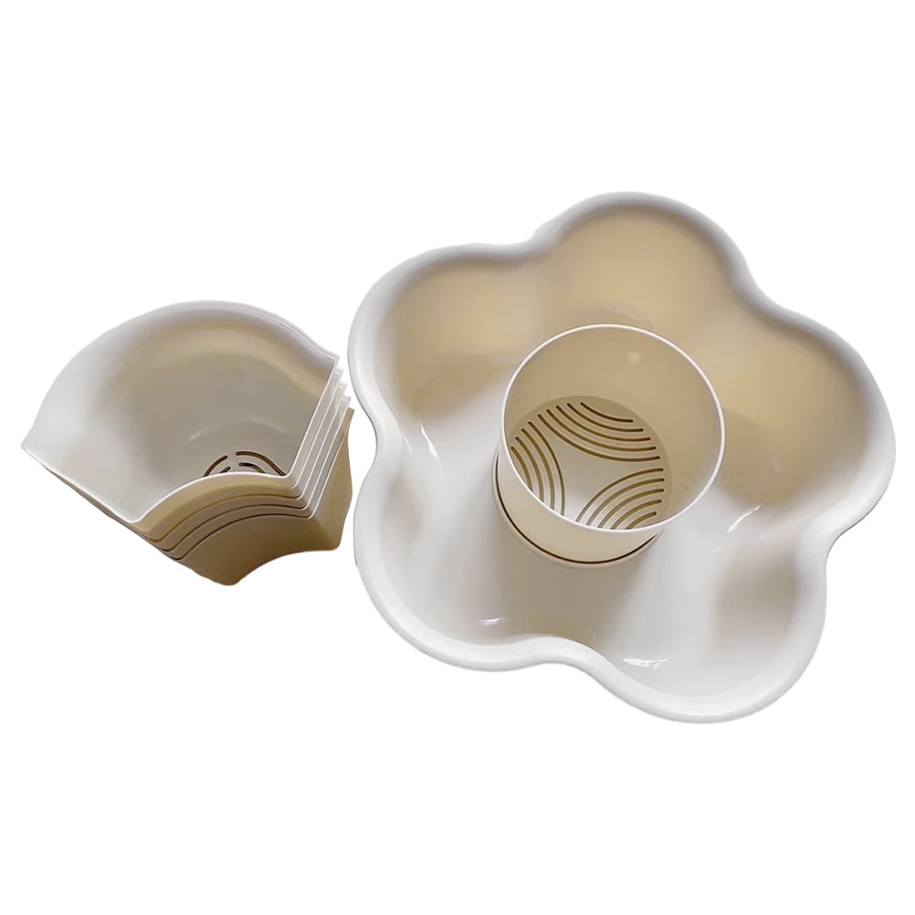 Hot Pot Plate Veggie Tray Food Serving Dish Drainstix Rotation Hot Pot ...