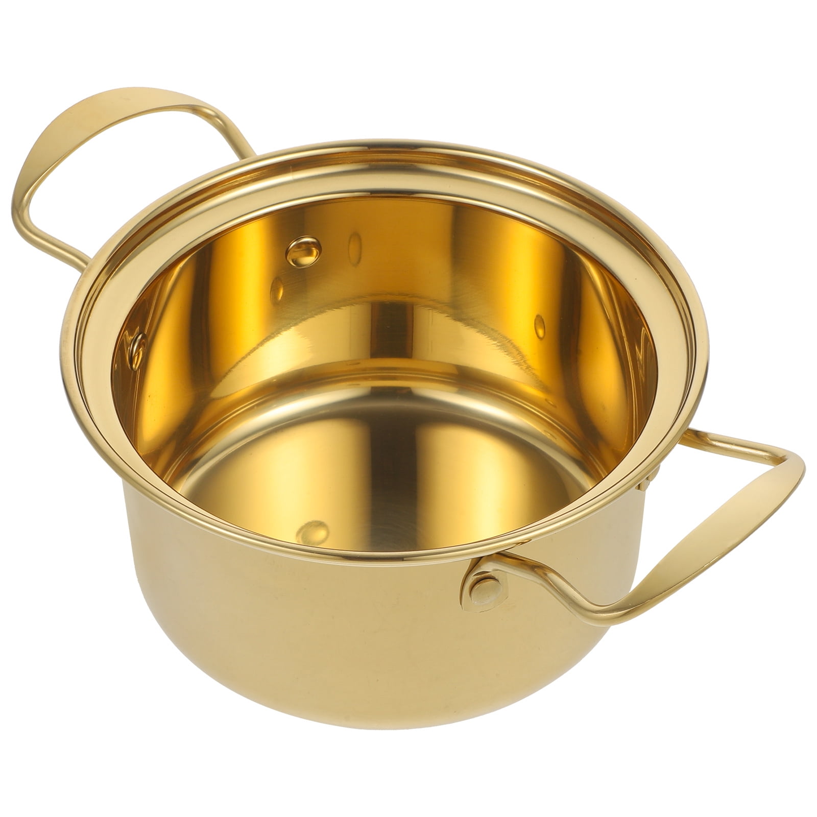 Hot Pot Ramen Ramenpot Shabu Cooking Pots Golden Stainless Steel Small ...