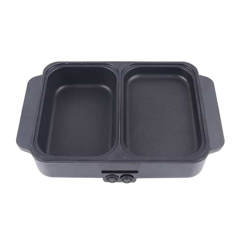 Hot Pot with Gril, 2 in 1 Indoor Non-stick Independent Dual Temperature ...