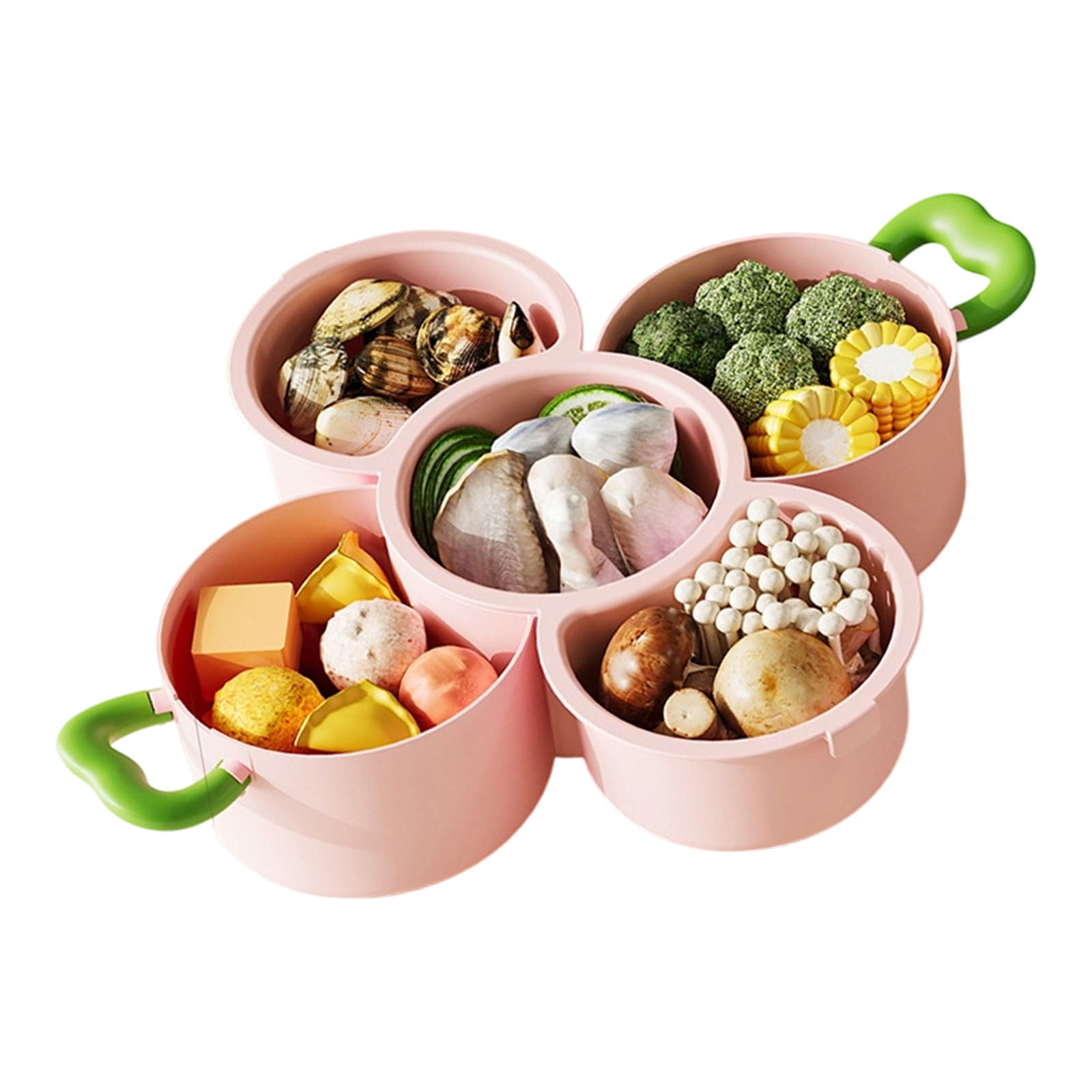 Hot Pots Side Dish Organizers Tray Multi Section Draining Stackable ...
