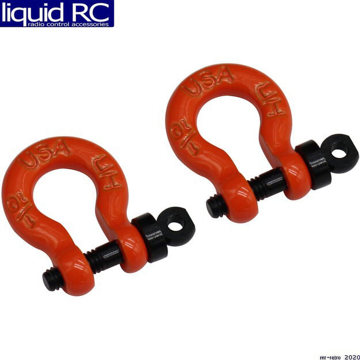 Hot Racing 1/10 Scale Orange Tow Shackle D-Rings Gen8 HRAACC808W03 ...