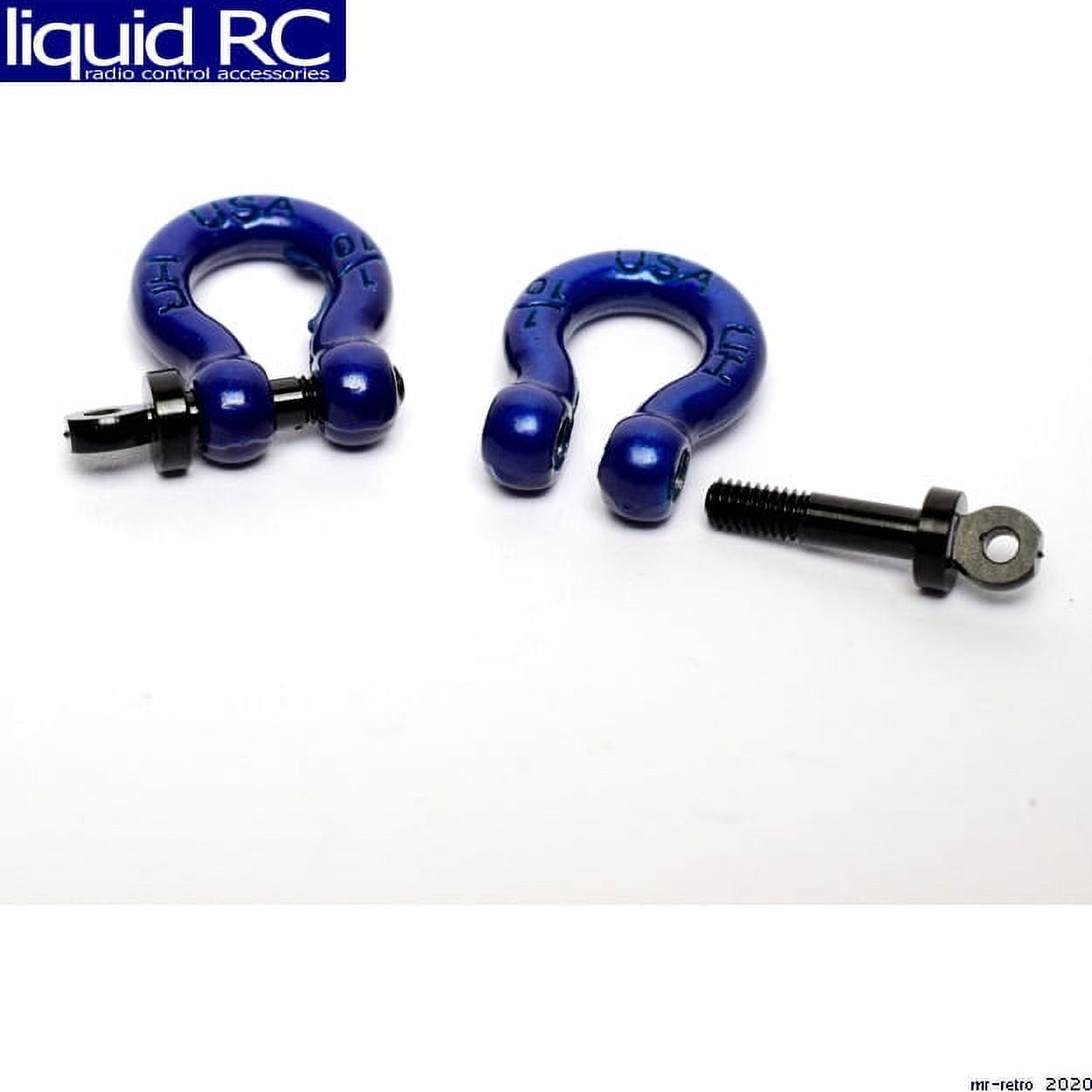 Hot Racing ACC808X06 1/10 Scale Aluminum Blue Tow Shackle D-Rings (2 ...