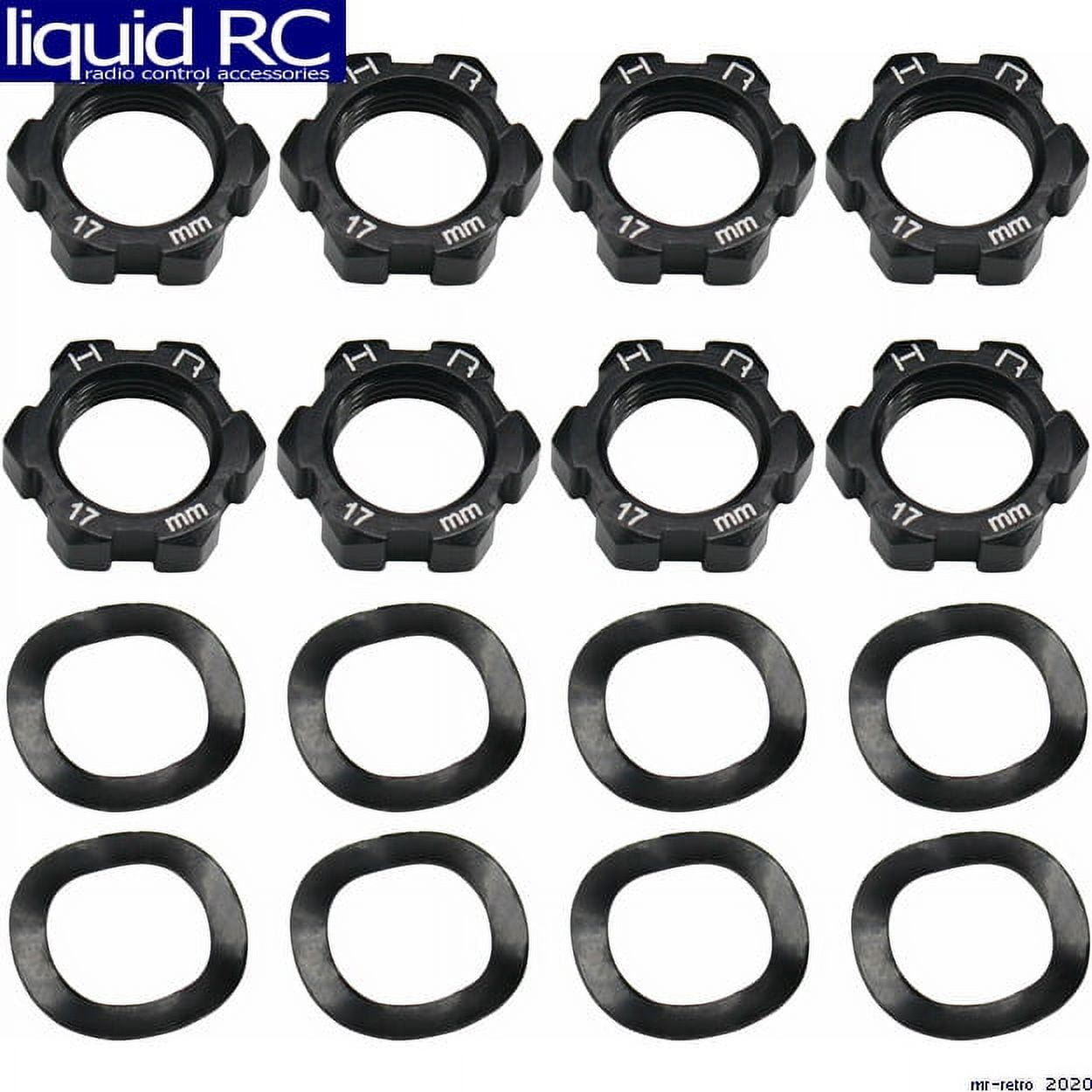 Hot Racing AON10E01 Aluminum 17mm splined Wheel Nuts with Wave Lock ...