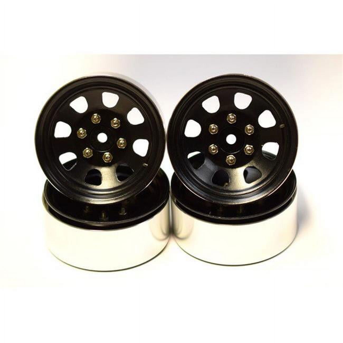 Hot Racing Black Steel 1.9 Beadlock 6-Lug Wagon Wheels12mm4 ...