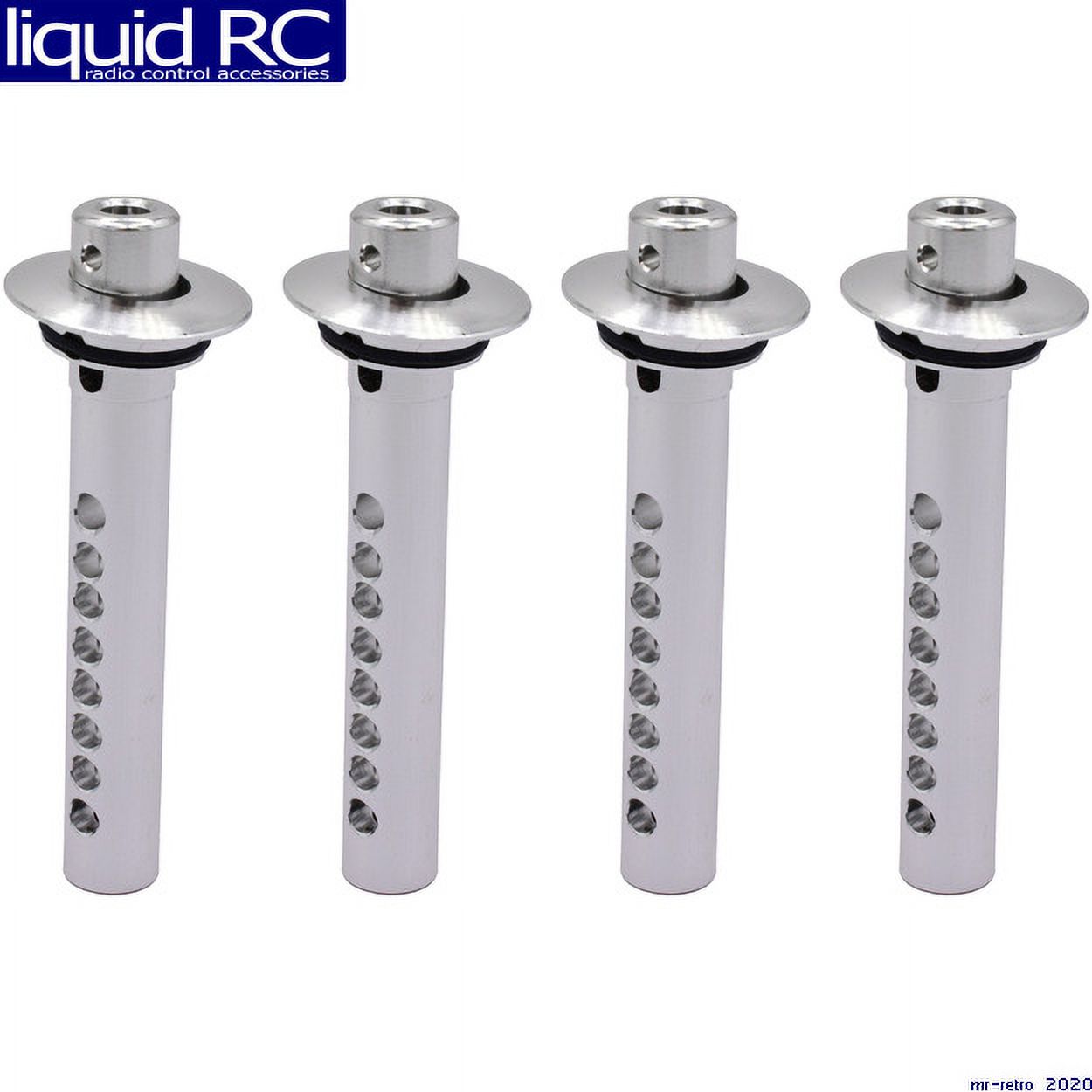 Hot Racing HF201M08 Silver Aluminum Swivel Spring Loaded Body Posts HPI ...