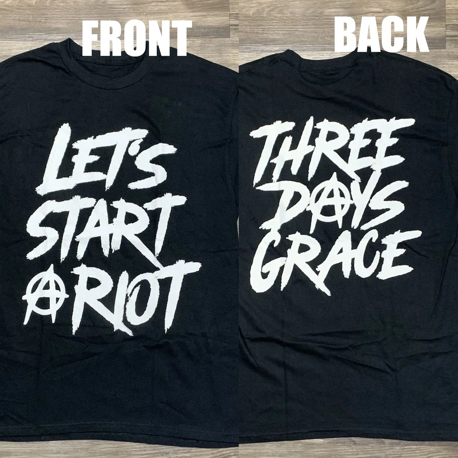 Hot Reprint 2 Side 2025 Three Days Grace Let’s Start A Riot Concert ...