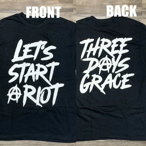 Hot Reprint 2 Side 2025 Three Days Grace Let’s Start A Riot Concert ...