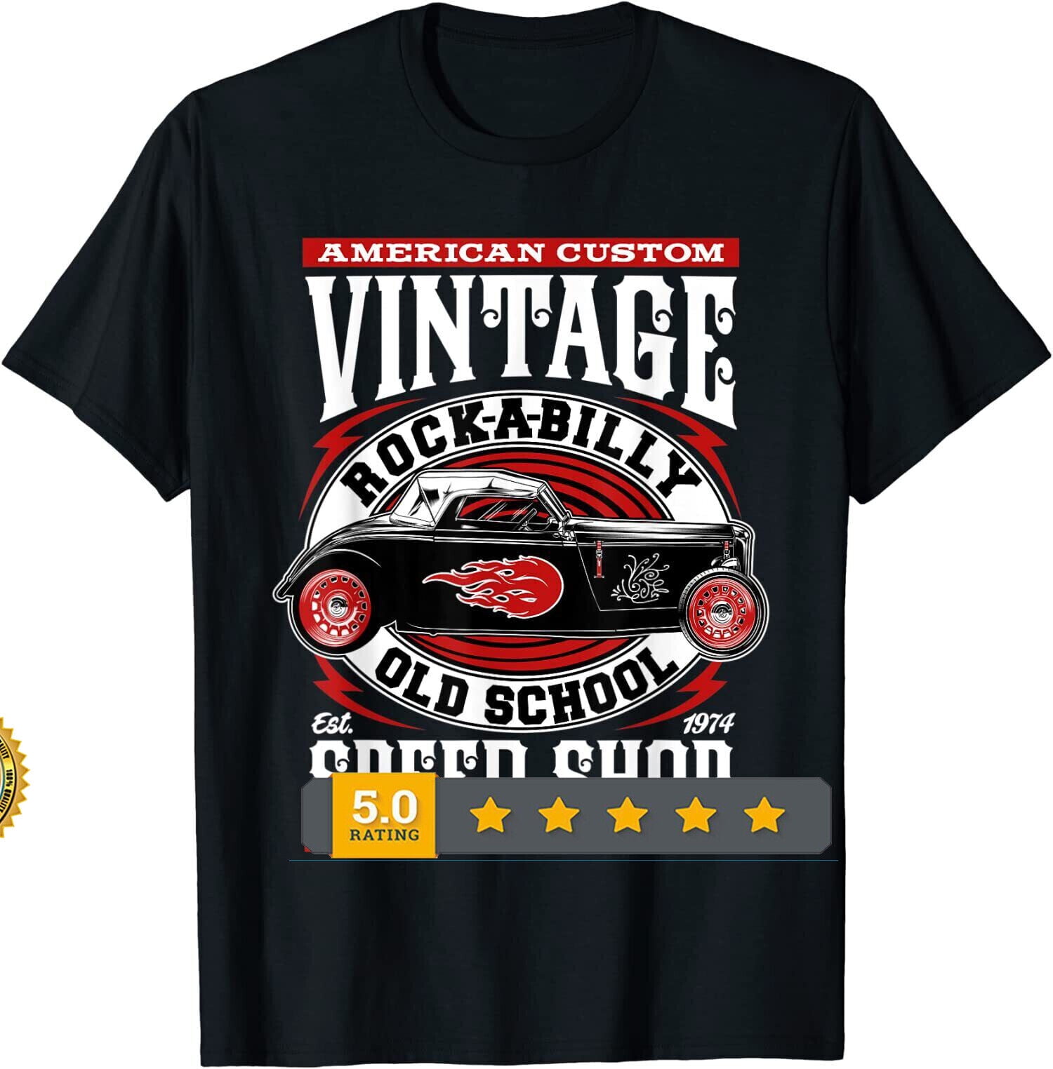 Hot Rod 70s Rockabilly Clothing Sock Hop Vintage Unisex T-Shirt ...