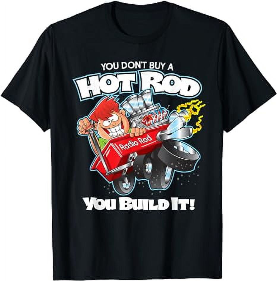 Hot Rod Builder Red Wagon Blown Engine Car T-Shirt - Walmart.com