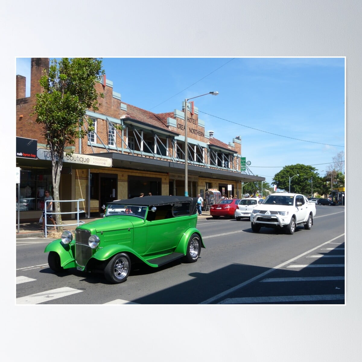 Hot Rod, Byron Bay Poster Wall Art, Modern Wall Decor For Living Room Bedroom, 12x18 UNFRAMED ...