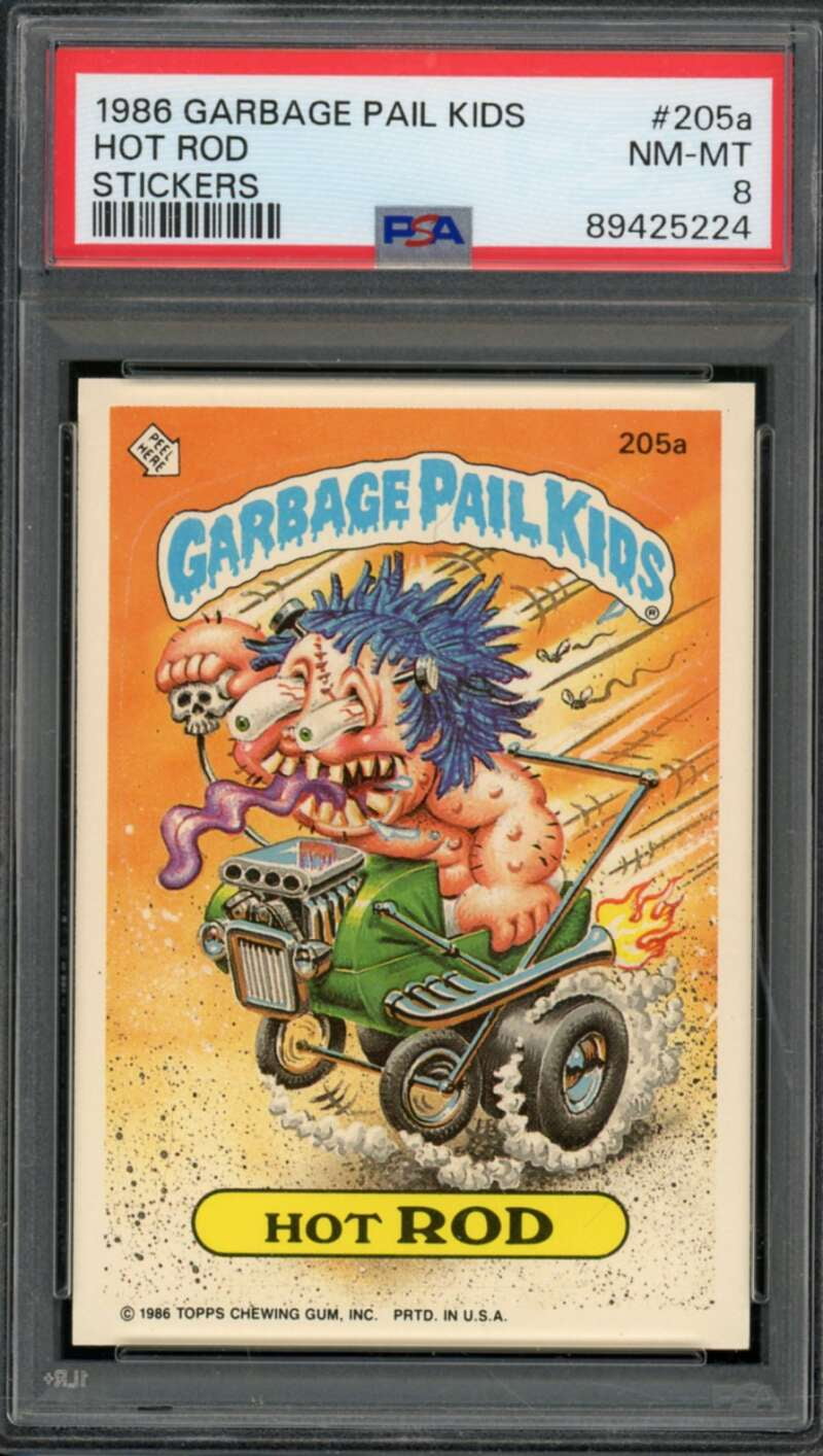 Hot Rod Card Stickers 1986 Garbage Pail Kids #205a PSA 8 - Walmart.com