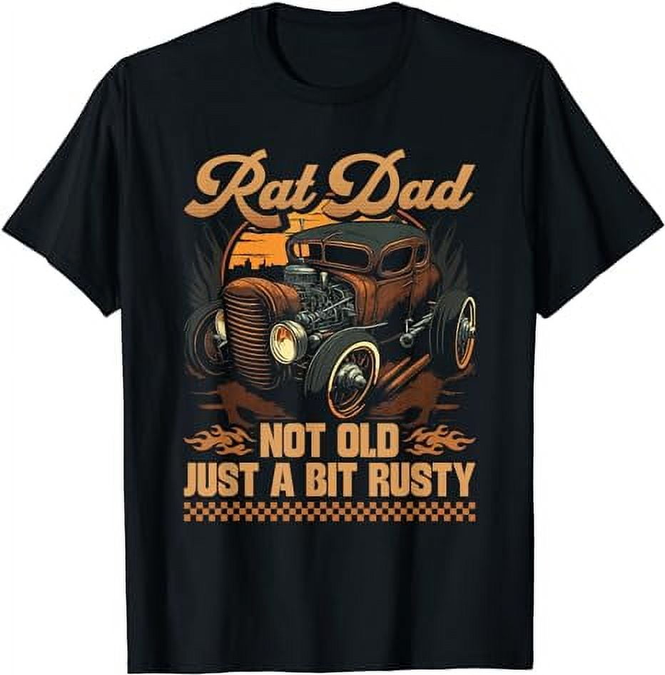 Hot Rod Father Quote, Vintage Rat Rod Dad T-Shirt - Walmart.com