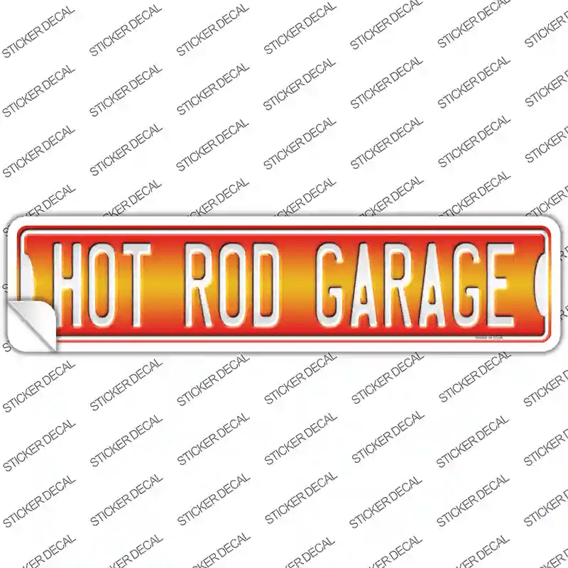 Hot Rod Garage Novelty Narrow Sticker Decal Large - Walmart.com