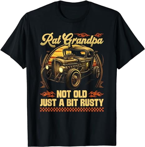 Hot Rod Grandfather Quote, Vintage Rat Rod Grandpa T-Shirt - Walmart.com