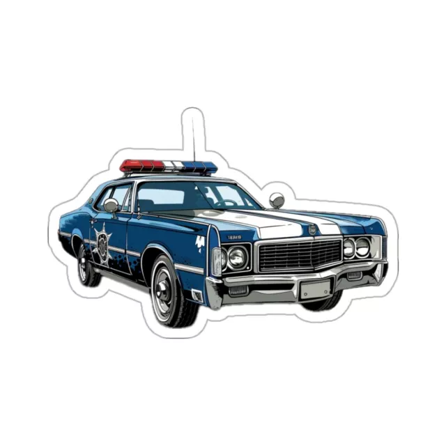 Hot Rod Muscle Police Cop Car Vehicle Law Enforcement Hero Sticker ...