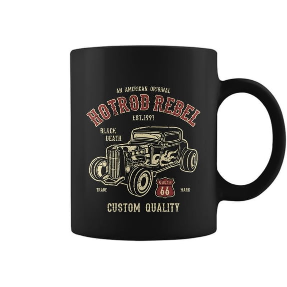 Hot Rod Rebel Graphic Design Printed Casual Daily Basic Coff - Walmart.com
