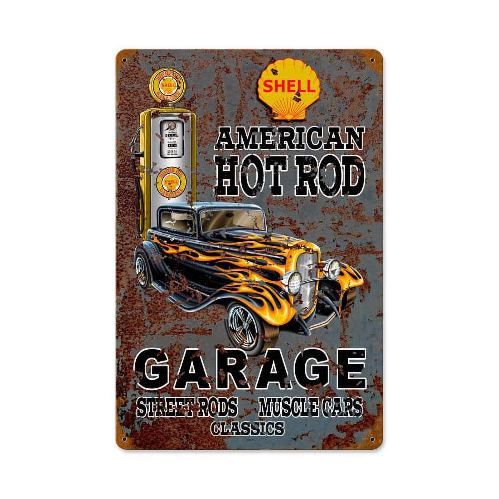 Hot Rod Shell Gas Vintage Sign “Made in the USA with heavy gauge steel ...