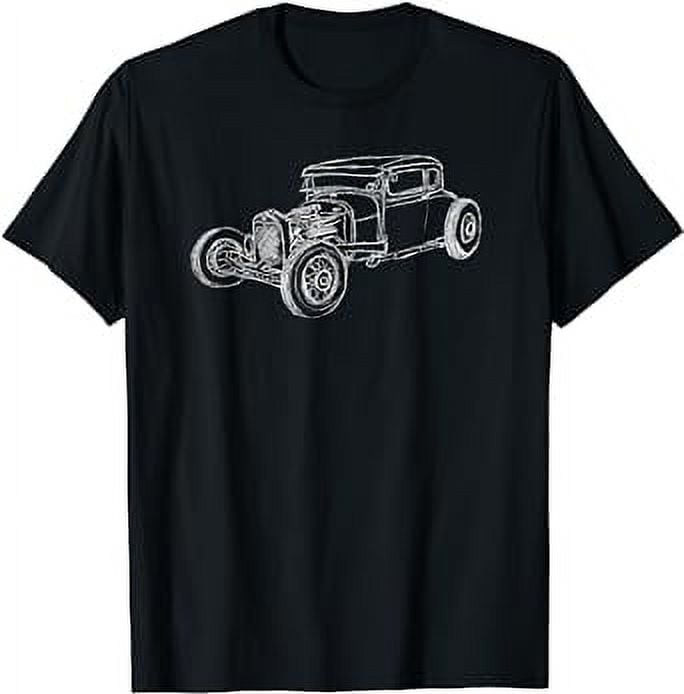 Hot Rod Shirt Classic Coupe Outline Rust bucket Rat Race T-Shirt ...