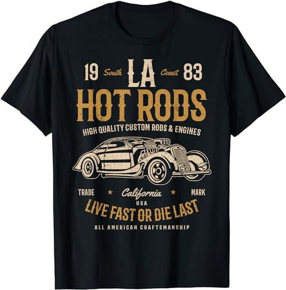 Hot Rod Shirt LA Custom Rods & Engines Classic Vintage - Walmart.com