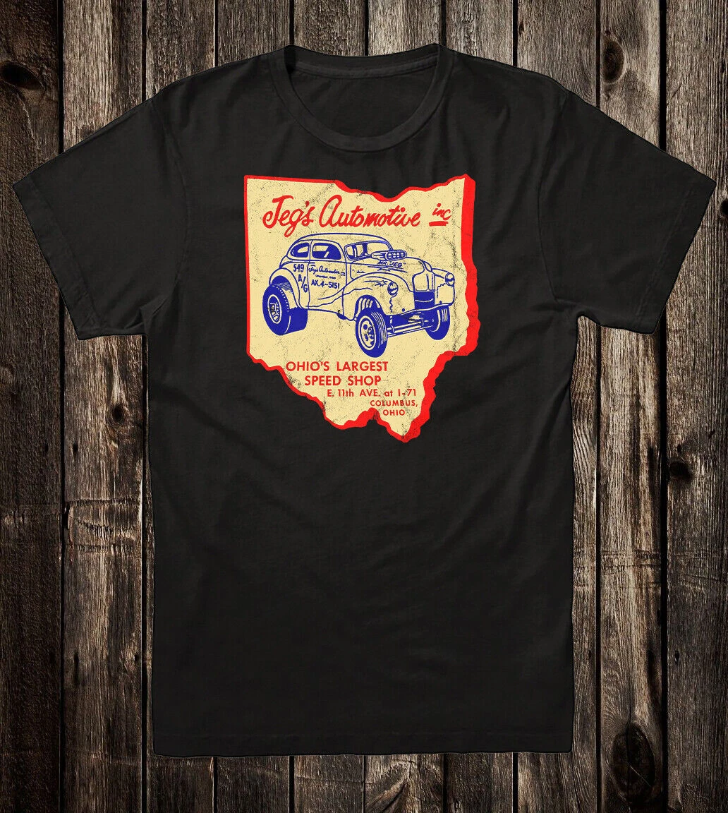 Hot Rod Tee T Shirt Drag Race Racing Nostalgia Vtg Art Jegs Speed Shop ...