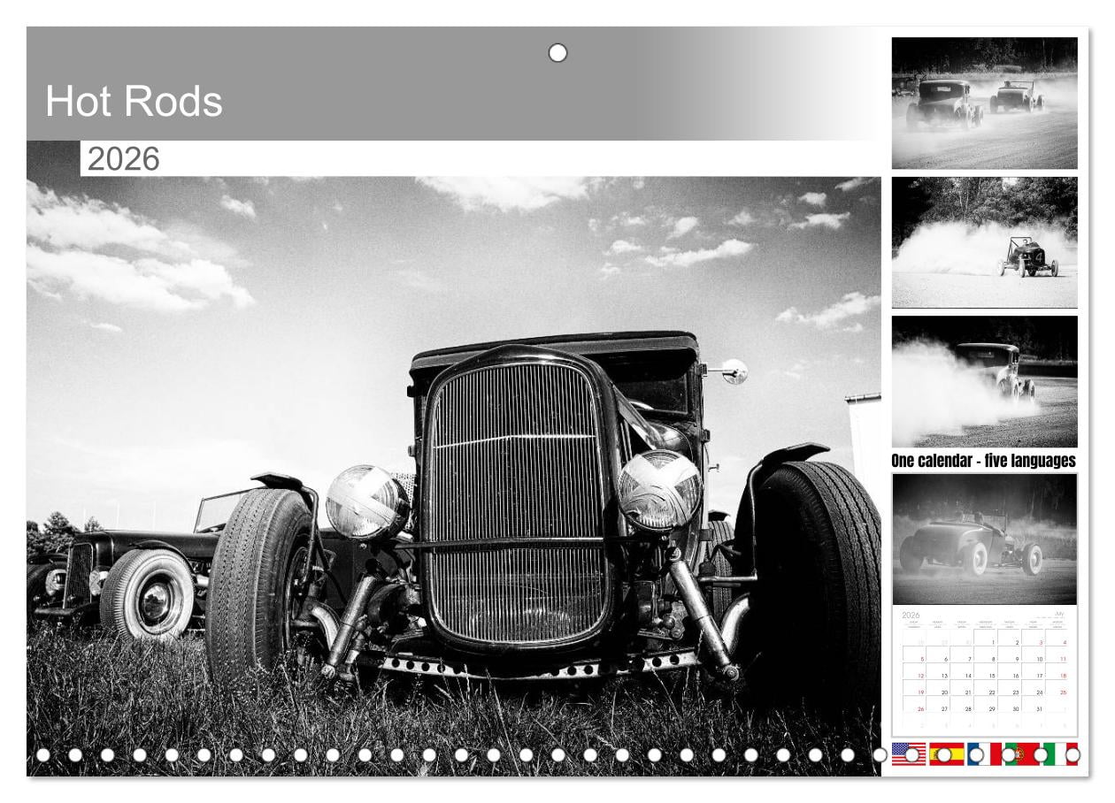 Hot Rods (Monthly Wall Calendar 2026 11.7 x 16.5 (open)), CALVENDO 14 ...